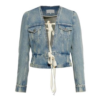 Maison Margiela Femme, Vestes, Bleu, Taille: 38 FR Veste en jean &agrave; effet vintage