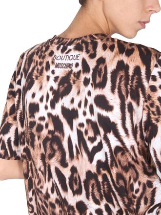 Moschino Animal Print Cotton T-Shirt - Multicolor
