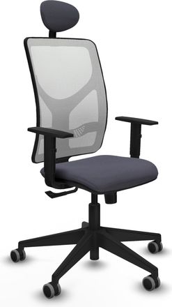 Piqueras y Crespo Gepolsterter B&uuml;rostuhl mit 1D-Armlehnen, h&ouml;henverstellbare Lendenwirbelst&uuml;tze und festes Kopfteil, ausgestattet mit 3 Positionen und Schneideschaum, W