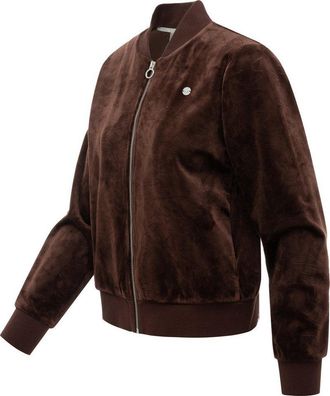 Ragwear Sweatjacke Doron Embossed Kuschelige Alltagsjacke in Samt-Optik