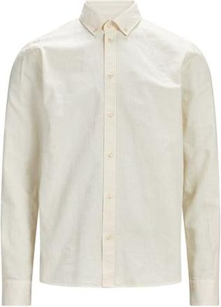 Les Deux Chemise Konrad col am&eacute;ricain en coton et lin