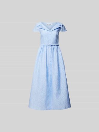 Self Portrait Midikleid mit Strukturmuster