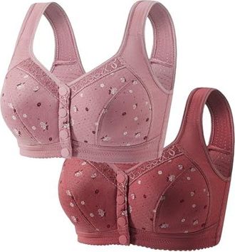 Generic Gilet sans jantes ni &eacute;ponge grande taille, confortable et doux pour la peau, soutien-gorge boutonn&eacute; sur le devant, couleur unie, style fin, soutien-go