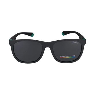 Polaroid unisex, Accessoires, Noir, Taille: 55 MM Lunettes de soleil noir mat vert