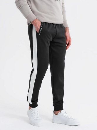 Ombre Sweatpants Herren Jogginghose mit kontrastfarbenen Streifen