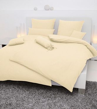 Janine Bettwäsche Piano, Mako-Soft-Seersucker, creme, Größe Bettwäsche:135x200 cm + 80x80 cm