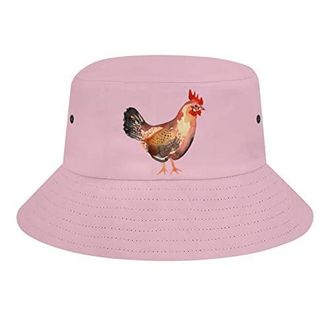 Generic Poulet-11 Seau Chapeau Anti-UV Chapeaux De Pêcheurs Léger Casquettes Visières pour Randonnée Loisirs Été