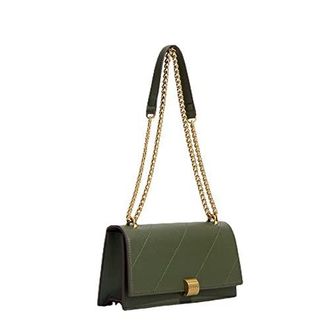 Generic Sac &agrave; bandouli&egrave;re matelass&eacute; pour femme avec cha&icirc;ne en cuir, sac &agrave; main tendance, petit sac &agrave; bandouli&egrave;re, Vert, Small