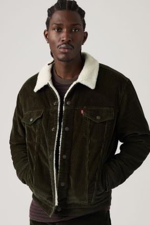 Levi's Veste Trucker Type III Velours Sherpa - Homme - Noir / Rosin - 2XL