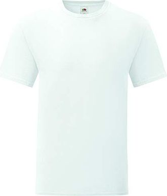 Fruit Of The Loom Iconic T Homme T-Shirt Manches Courtes Blanc S 100% Coton Slim Fit