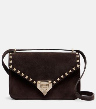 Valentino Garavani Crossbody Bag Rockstud Small aus Veloursleder