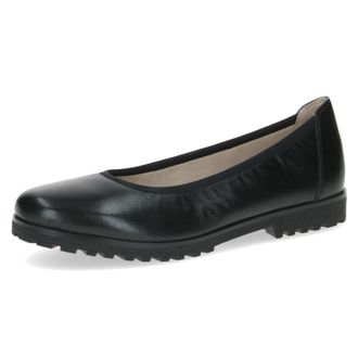 Caprice Caprice Damen Ballerinas aus Leder Rund, Schwarz (Black Nappa), 39 EU