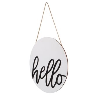 Cabilock Holz T&uuml;rh&auml;nger mit Buchstaben Wei&szlig;er Holzanh&auml;nger f&uuml;r Heimt&uuml;rdekoration Langlebiger Holzanh&auml;nger mit Schlichtem Design f&uuml;r Kinderzimmer und Wohnr&auml;ume