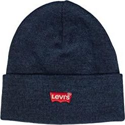 Levi's Red Batwing Embroidered Slouchy Beanie Bonnet Homme - Bleu - Taille unique
