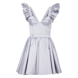 Philipp Plein Femme, Robes, Violet, Taille: 40 FR Silk Mini Dress