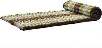 Leewadee Faltbare Bodenmatratze - Japanischer Rollbarer Futon - Tatami Faltmatte - G&auml;stebett - Camping Matratze - Thai Massage Matte, Kapok F&uuml;llung, 190 x 70 c