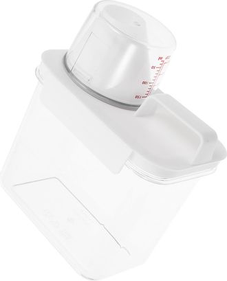 Angoily Fl&uuml;ssigwaschmittelspender Transparent 1100 Ml mit Messskala und Auslaufsicherem Deckel Waschmittelspender f&uuml;r Badezimmer und Waschk&uuml;che W&auml;scheorganize