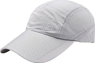 Generic Casquette de travail imperméable - Couleur unie - Protection solaire - Casquette de baseball - Alpinisme - Casquette dété - Pour homme, gris, taille u