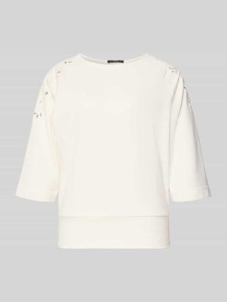 Zero Sweatshirt mit Lochstickerei und 3/4-Arm