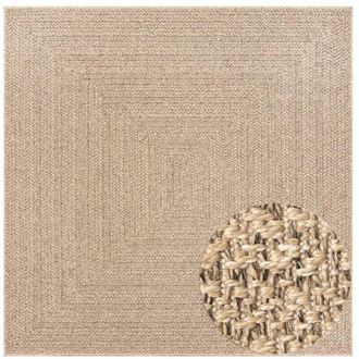 Les Tendances Tapis ZIZUR 120x120 aspect de jute intérieur et extérieur
