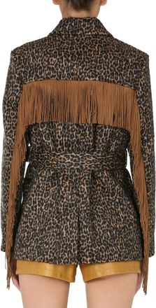 Saint Laurent Fringed Wool Jacket - Brown