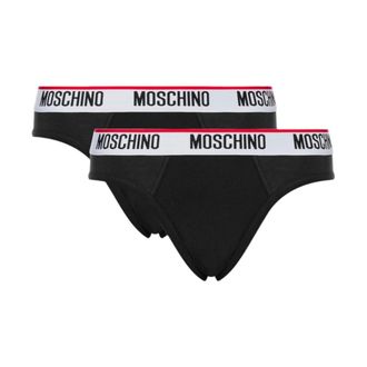 Moschino Homme, Sous-v&ecirc;tements, Noir, Taille: M Ensemble Slip en Soie