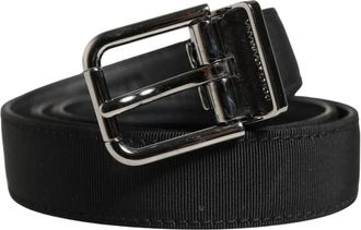 Dolce & Gabbana Homme, Accessoires, Noir, Taille: ONE Size Ceinture en cuir viscose avec boucle en m&eacute;tal