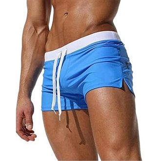 Generic HUIWDP Short de bain respirant &agrave; s&eacute;chage rapide avec poche arri&egrave;re et fermeture &eacute;clair pour homme, A2, XXL