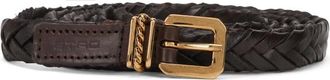 Etro Femme, Accessoires, Brun, Taille: 85 CM Braided Leather Belt