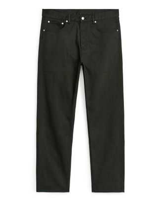 Arket COAST Relaxed Hose Aus Bedford-Gewebe -Schwarz