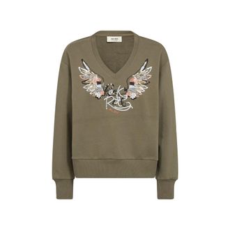 Mos Mosh MOS Mosh, Femme, Sweatshirts et sweats &agrave; capuche, Vert, Taille: 42 FR SweaT-shirt