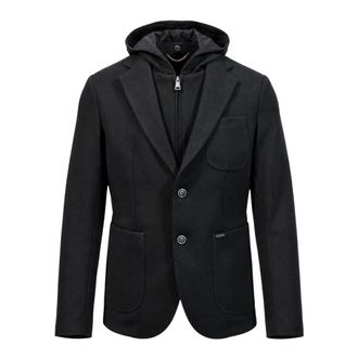 Gianni Lupo Blazer en maille Gl3006Tr-F26 - Homme - Vestes - Noir - Taille: M