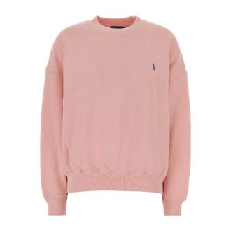 Polo Ralph Lauren Femme, Sweatshirts et sweats &agrave; capuche, Rose, Taille: 36 FR SweaT-shirt oversize en m&eacute;lange de coton
