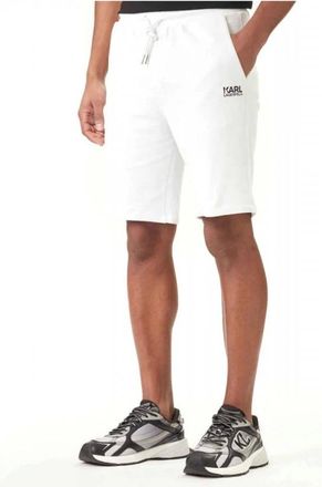 Karl Lagerfeld Homme, Shorts, Blanc, Taille: L Stretch Logo Shorts d&eacute;contract&eacute;s