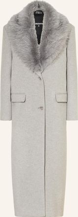 Patrizia Pepe Patrizia Pepe Mantel Mit Kunstpelz grau