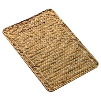 DOITOOL Woven Placemat aus Nat&uuml;rlichem Seegras Rechteckige Tischmatte Hitzebest&auml;ndig rutschfest als Platzset f&uuml;r Esszimmer und Tee Kaffeetassen Rustikales Tis