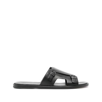 Santoni Double-buckle Leather Sandals