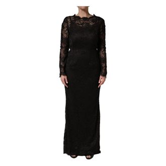 Dolce & Gabbana Floral Lace Sheath Maxi-Kleid - - Dresses - Damen - Schwarzk - S