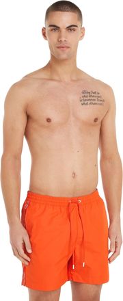 Calvin Klein Herren Badeshorts Medium Drawstring Mittellang, Orange (Acid Orange), S