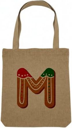 Fabulous Sac Shopping Tote Bag Aspect Lin - M Matteo Maeva Mael Lettre Alphabet Pr&eacute;nom Noel Enfant - Sac de Courses Toile Epaisse 360g Beige Naturel Cabas Port