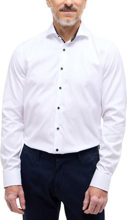 Eterna Slim Fit - Bügelfreies Herren Langarm Hemd, (8819 F142), Größe:41, Farbe:Weiß (00)