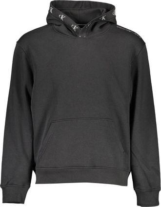 Calvin Klein Femme, Sweatshirts et sweats &agrave; capuche, Noir, Taille: 44 FR Sweat &agrave; Capuche en Coton Noir avec Logo