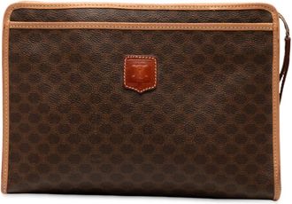 Celine Clutches - Macadam Coated Canvas Clutch - Gr. unisize - in Braun - f&uuml;r Damen