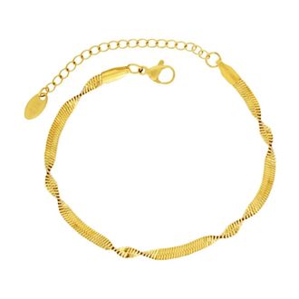 Dansk Copenhagen Elegantes Wasserdichtes Herringbone Armband - - Accessories - Damen - Gelb - ONE SIZE