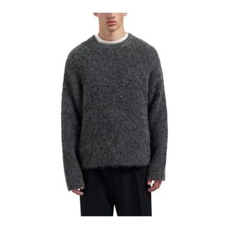 Olaf Hussein Hairy Knitted Crewneck - - Knitwear - Herren - Grau - L