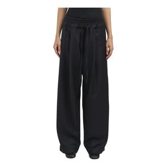 Andrea Ya'aqov Weite Wollhose - - Trousers - Damen - Schwarzk - XS
