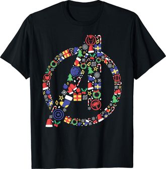 MARVEL Avengers A Logo Symbol Holiday Christmas Icons T-Shirt