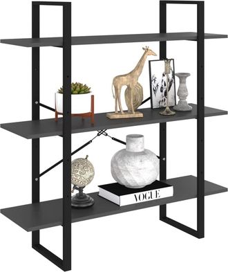 Generic B&uuml;cherregal, Standregal, Wandregal, B&uuml;rorregal, Aktenregal, Regal, Mehrzweckregal f&uuml;r Wohnzimmer, Heimb&uuml;ro, Holzwerkstoff Metall(Wei&szlig; 100x30x105cm) (1