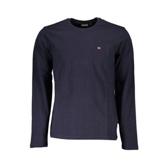 Napapijri Langarm-T-Shirt mit gesticktem Logo - - Tops - Herren - Blau - S
