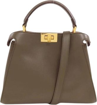 Fendi Sac &agrave; main Peekaboo Pre-owned - Femme - Pre-owned - Vert - Taille: ONE Size